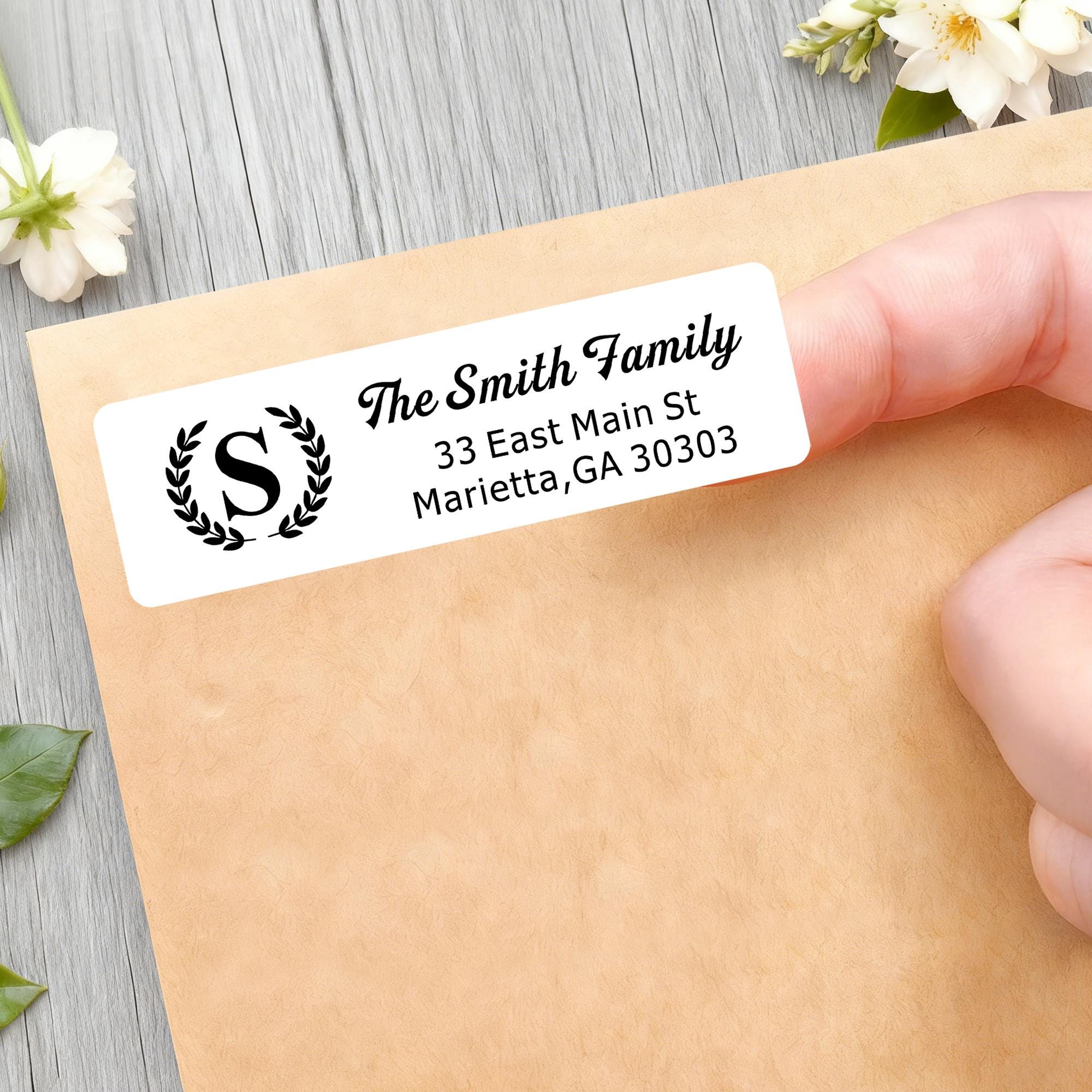 Personalized Return Address Labels, Custom Address Stickers on Sheets ...