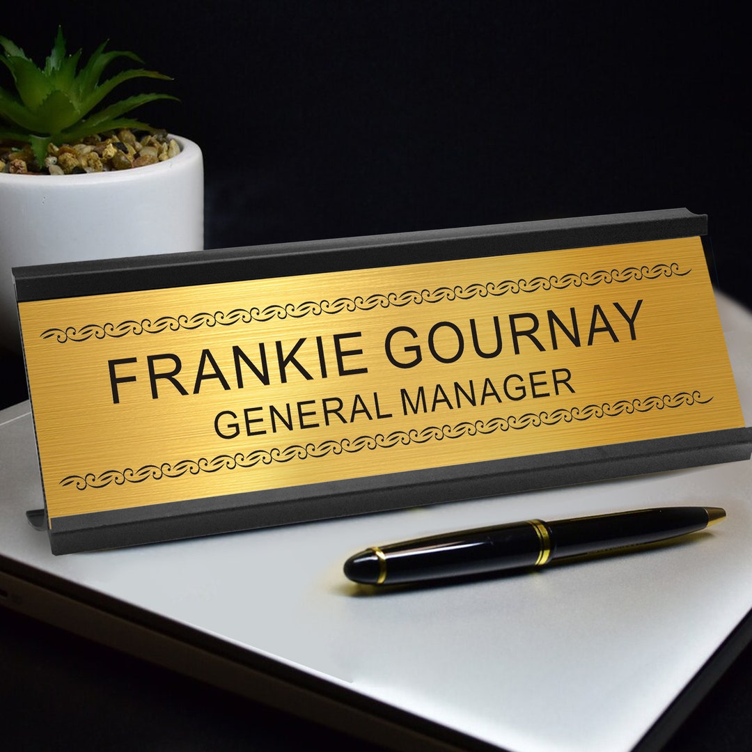 Personalized Office Name Plate for Desk 2.5" X 7" Custom Engraved Name ...