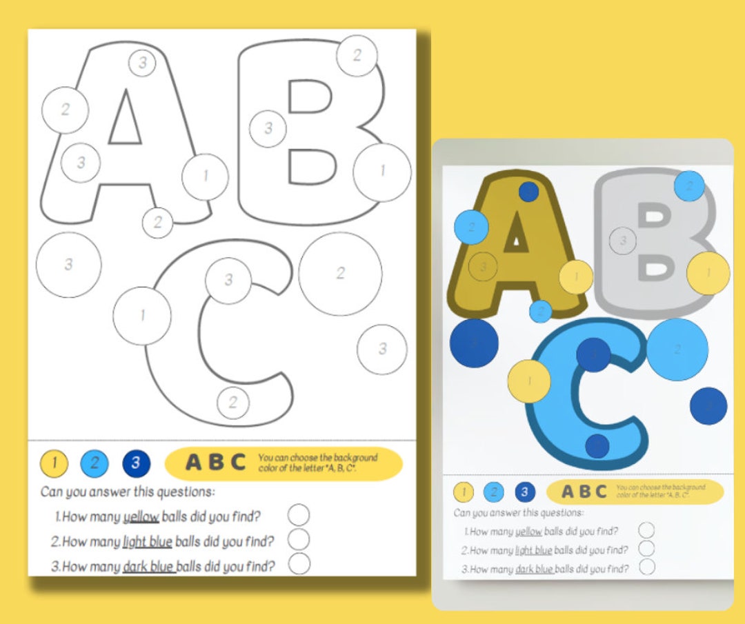 Printable Alphabet and Shapes Colouring Sheets, Instant Download ...