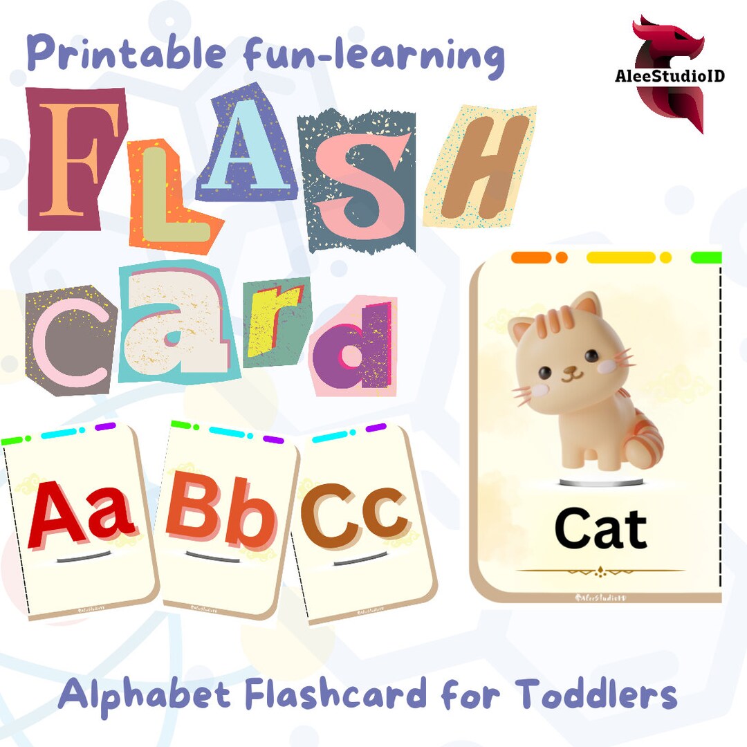 Alphabet Flashcards for Toddlers Spaced Repetition Flashcards Studying ...