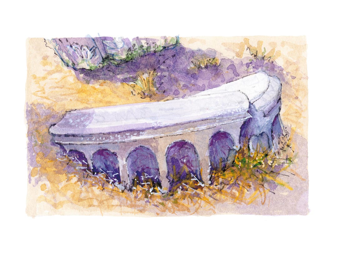 Buried Column | Watercolour Painting | Giclee Print | Limited Edition ...
