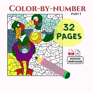 Coloring for Kids, Color by Numbers Printable | Cute Colouring Pages ...