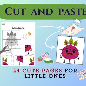 Cut and Paste Fun: Cute Animal Sheets for Early Childhood Development ...