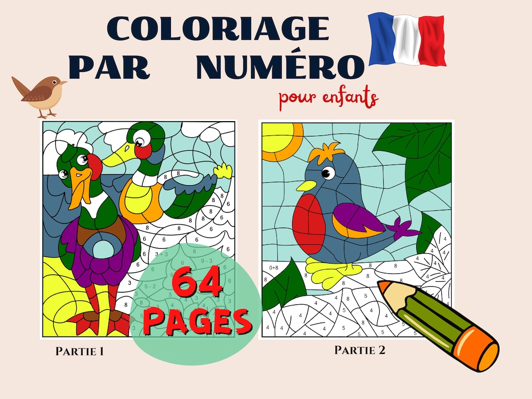 Numéros à colorier pour les enfants | Coloriage par Numéros, pages à ...