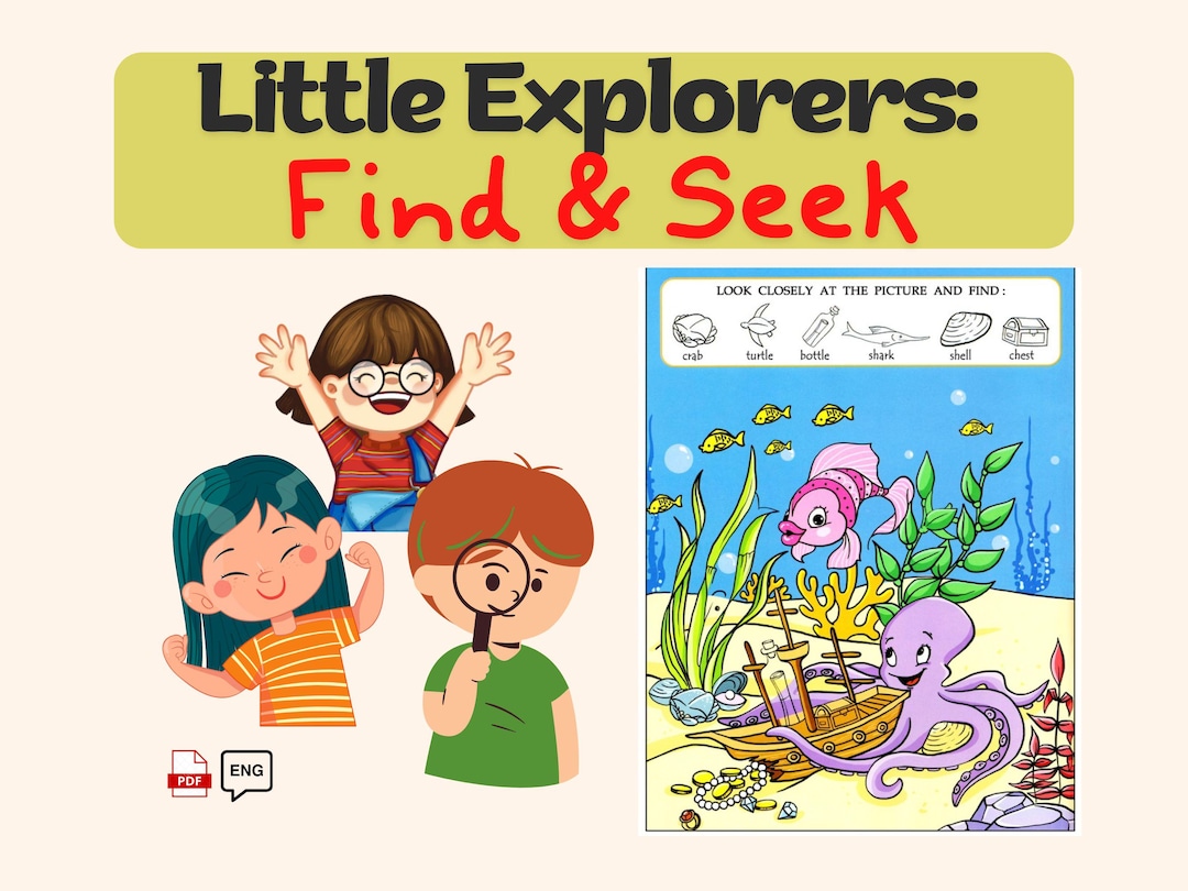 Find and Seek for Kids Sheets, Fun Child Development Activity Hidden ...
