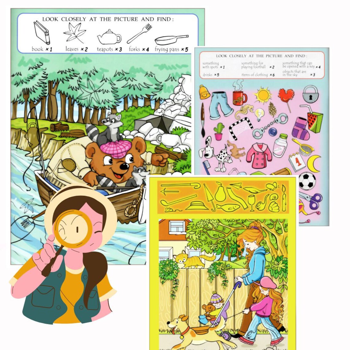 Find and Seek for Kids Sheets, Fun Child Development Activity | Hidden ...