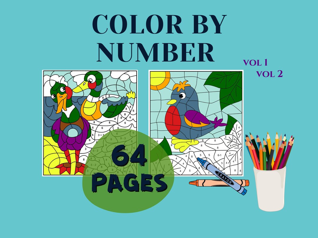 Children's Worksheet Color by Numbers: Fun Coloring Pages for Kids ...