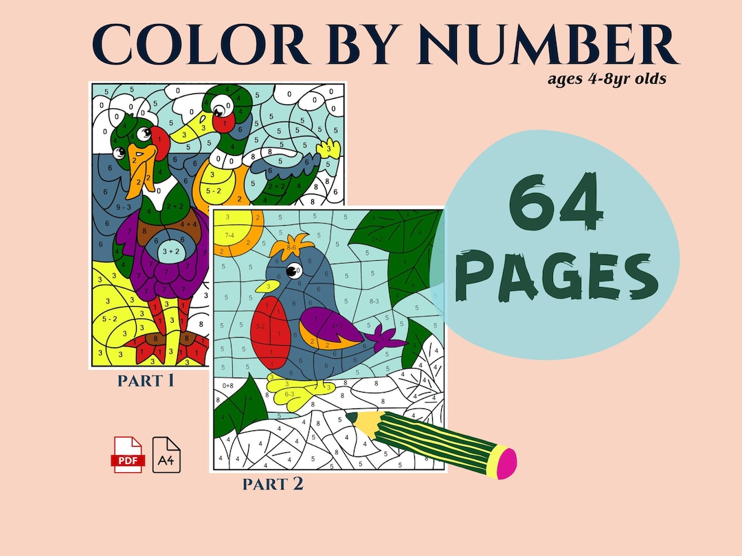 Printable Color by Number for Kids | Children's Worksheets Coloring ...