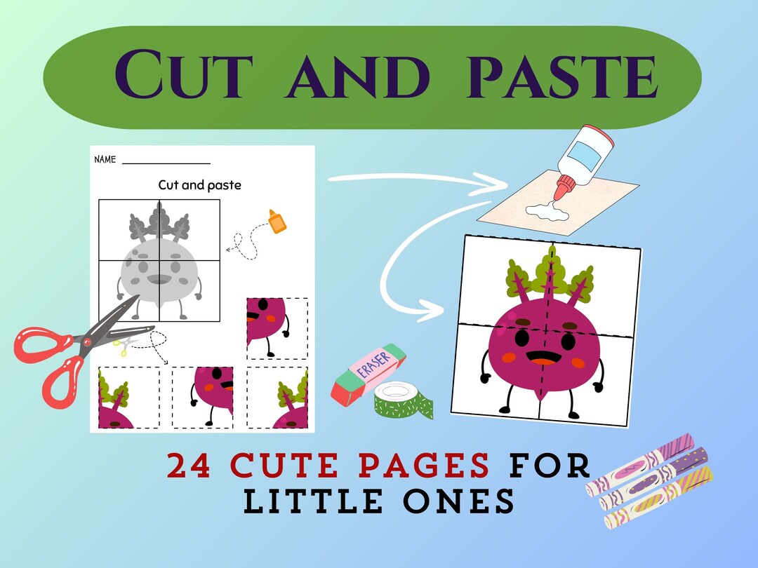 Cut and Paste Fun: Cute Animal Sheets for Early Childhood Development ...
