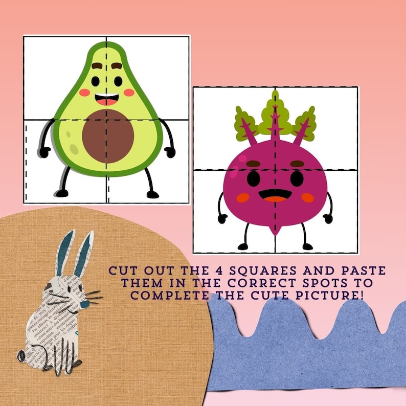 Cute Cut and Paste Activity Book for Toddlers | Montessori Games, Prek ...