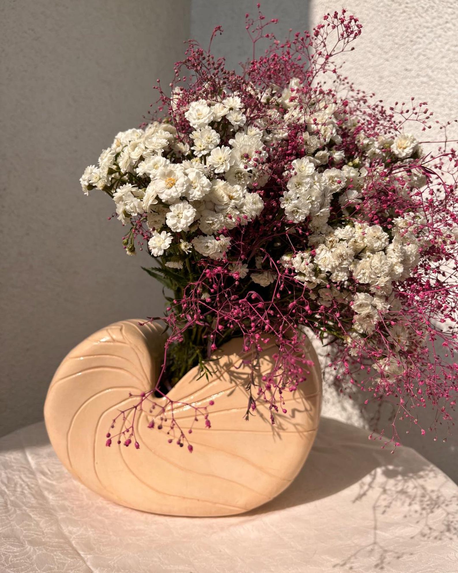 Handmade Ceramic Vase Shaped Like a Seashell | Coastal Inspired Unique ...