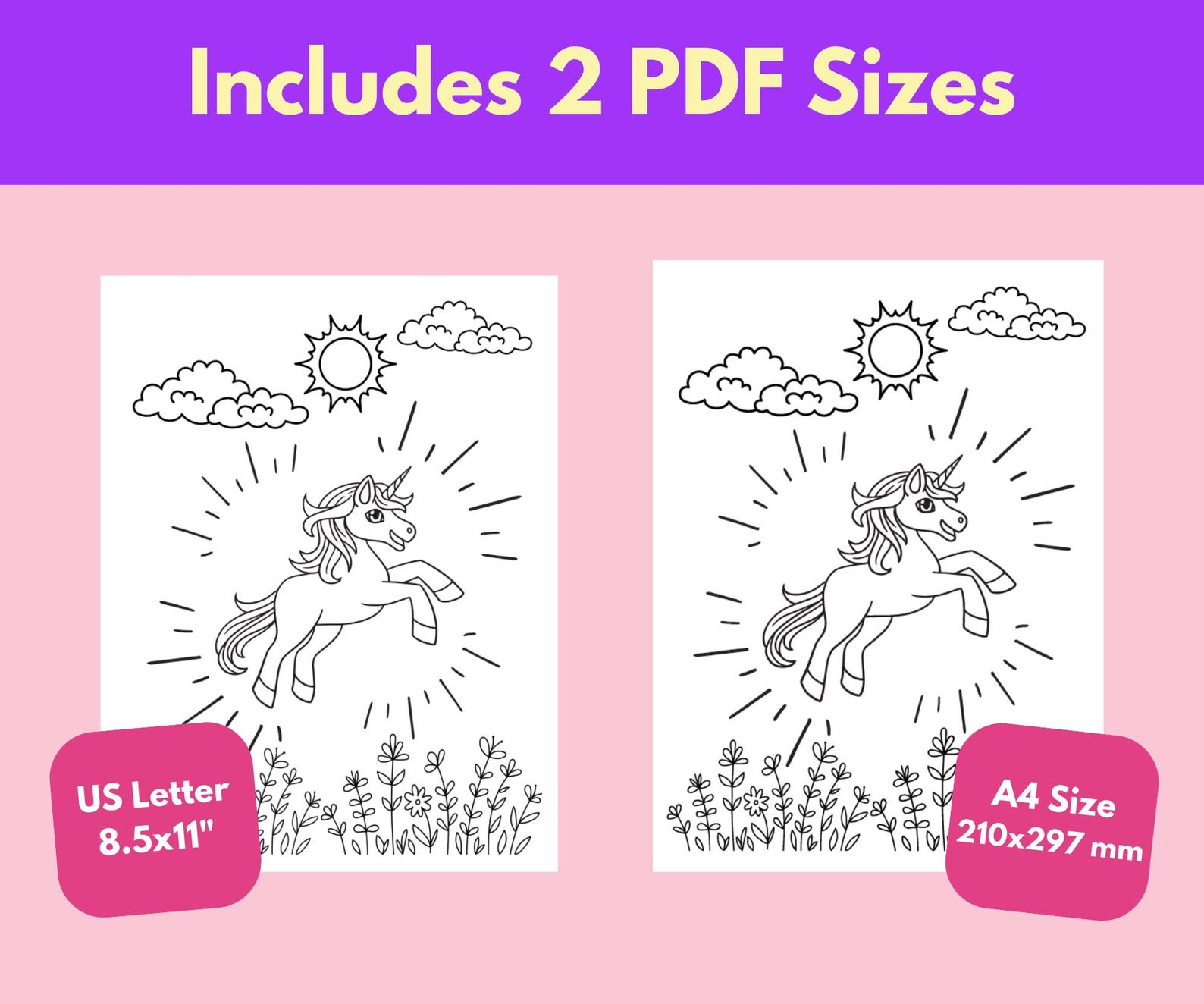 Unicorn Coloring Pages, Unicorn Activity Pages, Unicorn Printables ...
