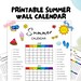 Summer Calendar Poster Printables Summer Fun Bucket List Family Planner ...