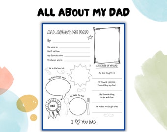 Father's Day Questionnaire All About Dad - Etsy