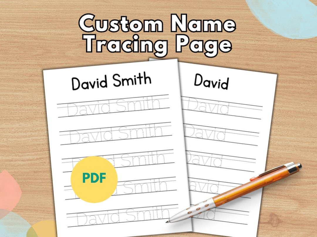 Custom Name Handwriting Practice, Personalized Name Handwriting, Name ...