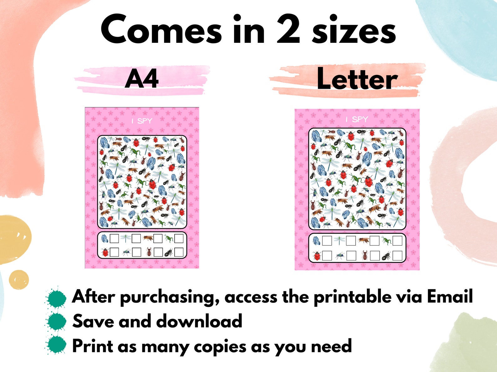 I Spy Printable Activity Sheets, I Spy Game for Kids, I Spy Game ...