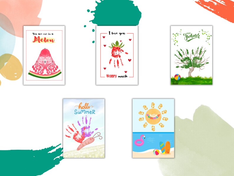 Summer Handprint Craft Bundle | Printable Summer Classroom Kids ...