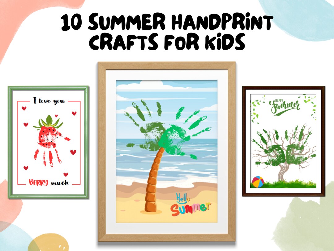 Summer Handprint Craft Bundle | Printable Summer Classroom Kids ...