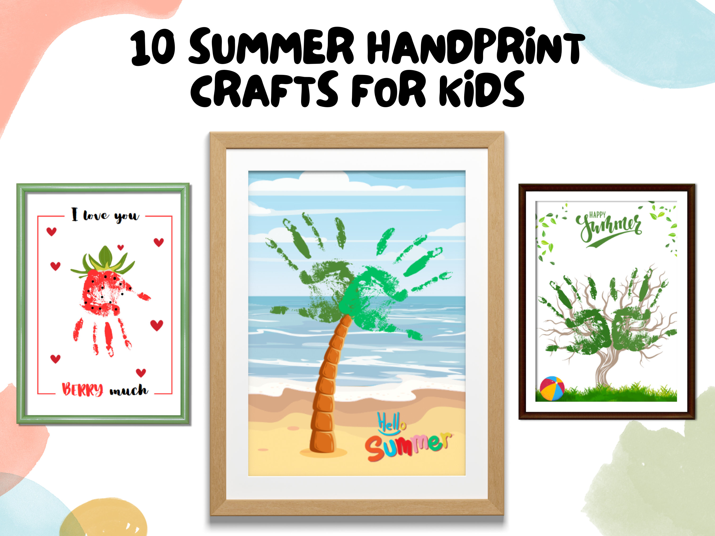Summer Handprint Craft Bundle Printable Summer Classroom Kids Activity ...