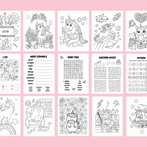 Unicorn Coloring Pages, Unicorn Activity Pages, Unicorn Printables ...