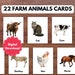 Farm Animals Flash Cards, Montessori Homeschool Printable (PDF) - Etsy
