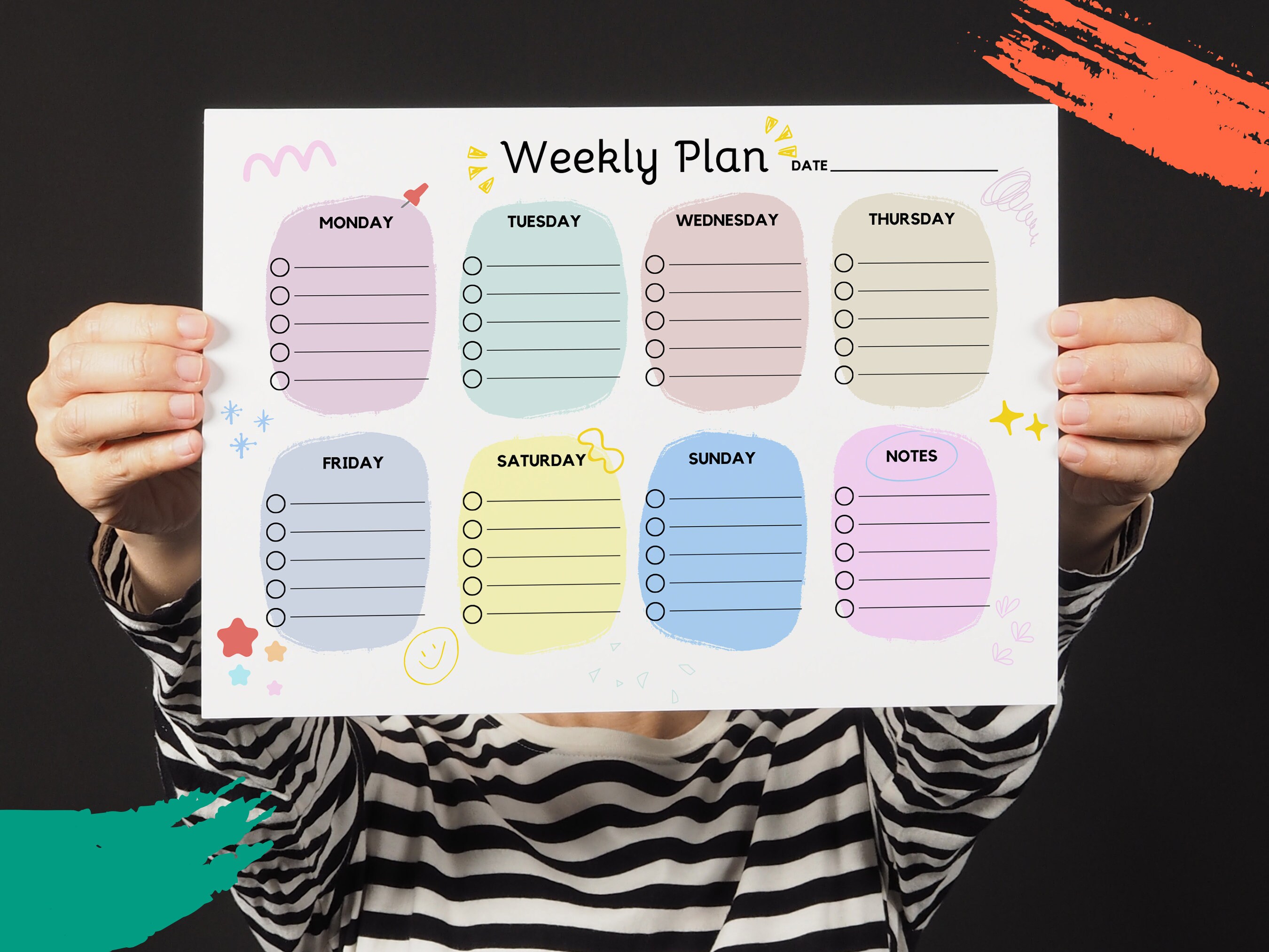 Weekly Schedule Template, Weekly Planner Printable, Homeschool Weekly ...