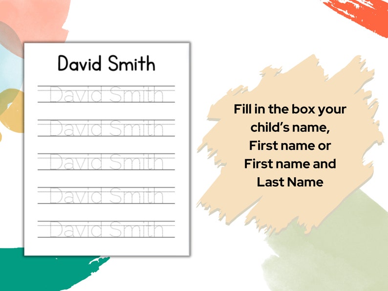 Custom Name Handwriting Practice, Personalized Name Handwriting, Name ...