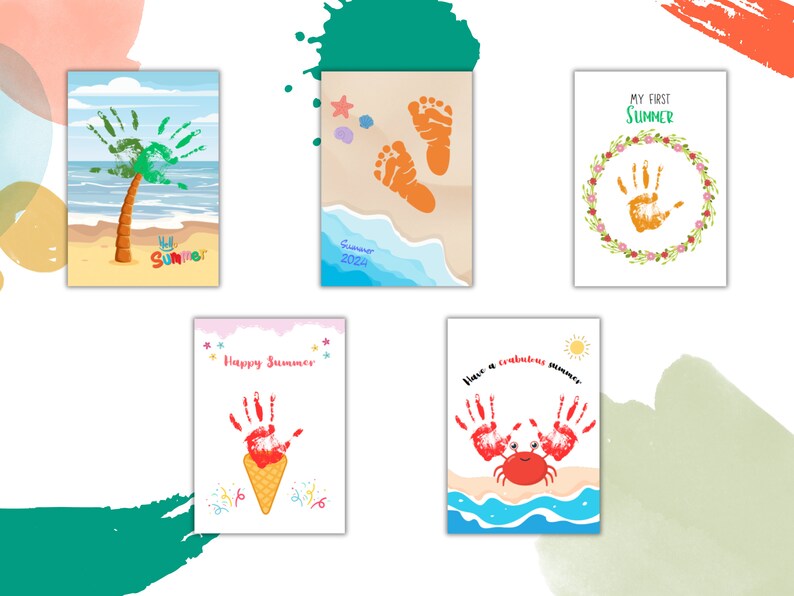 Summer Handprint Craft Bundle | Printable Summer Classroom Kids ...