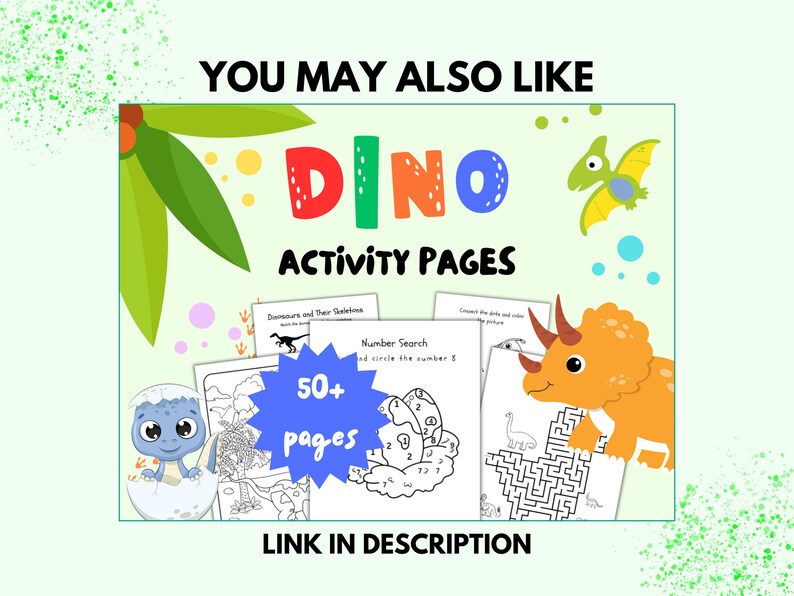Printable Dinosaur Coloring Placemat, Kids Dinosaurs Activity Table Mat ...