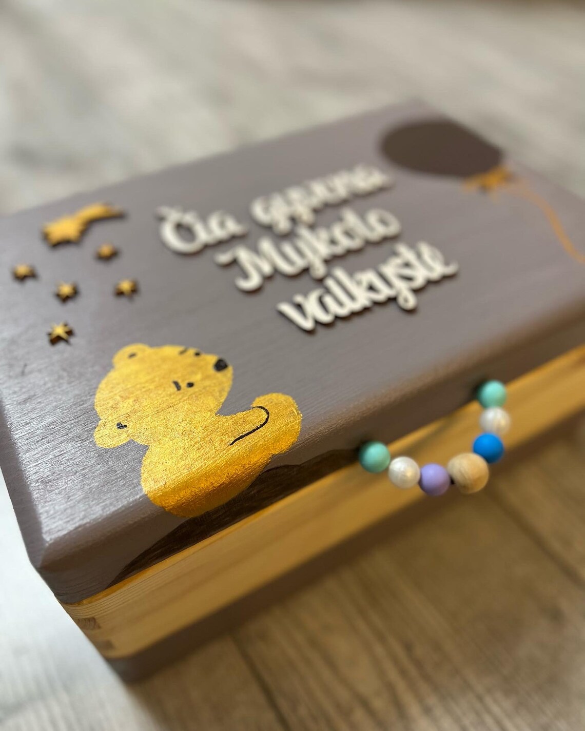 Personalized Bear Memory Box | Hand-painted Keepsake Box for Babies ...