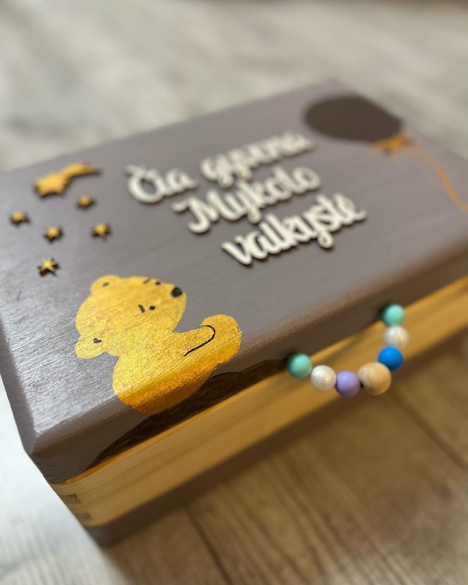 Personalized Bear Memory Box | Hand-painted Keepsake Box for Babies ...