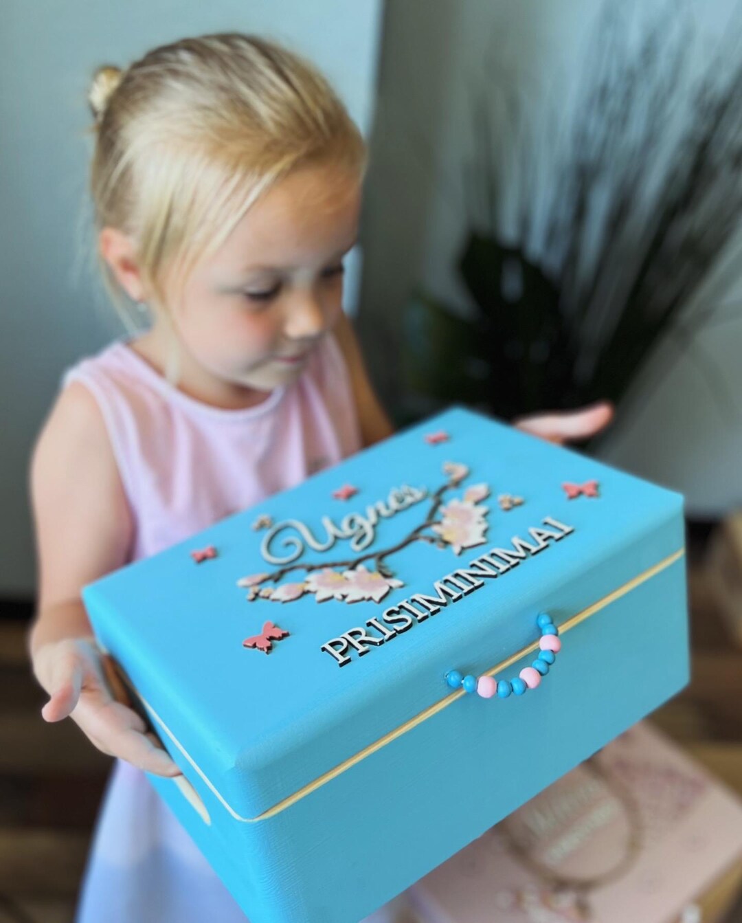 Personalized Floral Memory Box for Baby Girls Hand-painted Keepsake Box ...