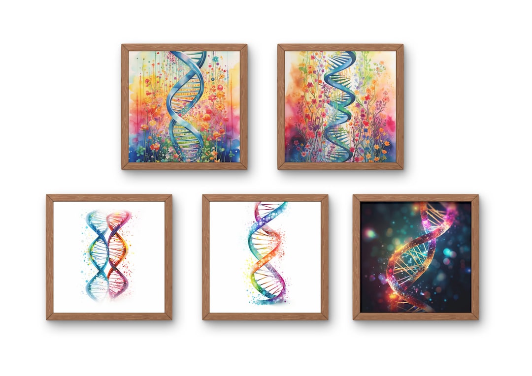 DNA Helix Poster I RNA Helix Poster I Science Poster I Wallart Science ...