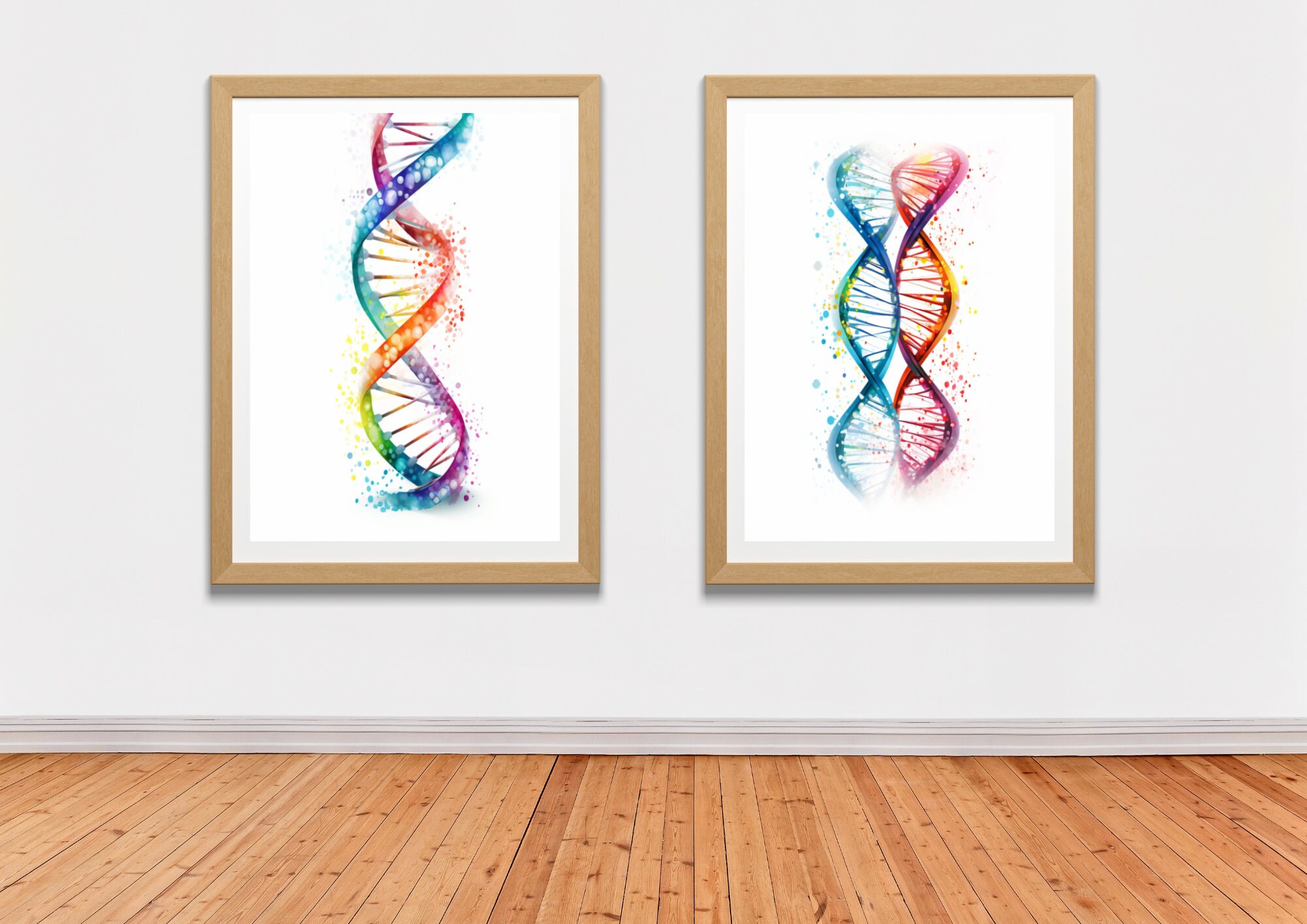 DNA Helix Poster I RNA Helix Poster I Science Poster I Wallart Science ...