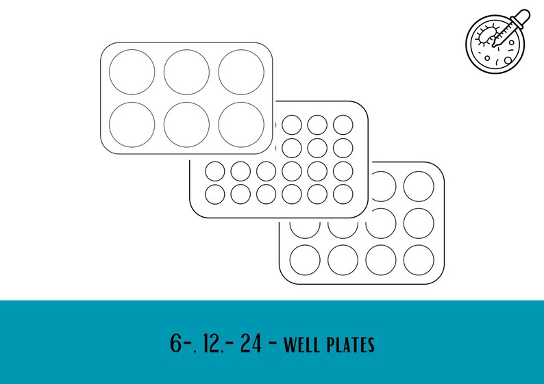 Well Plate Templates, 6-, 12-, 24-, 48-, 96-, 384 - Microtiter Plate ...