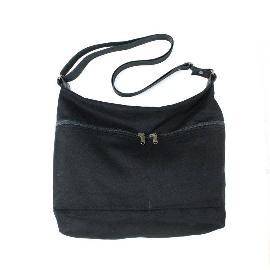 Handmade Fabric Bag Cotton Bag With Three Pockets Bag With Zippers ...