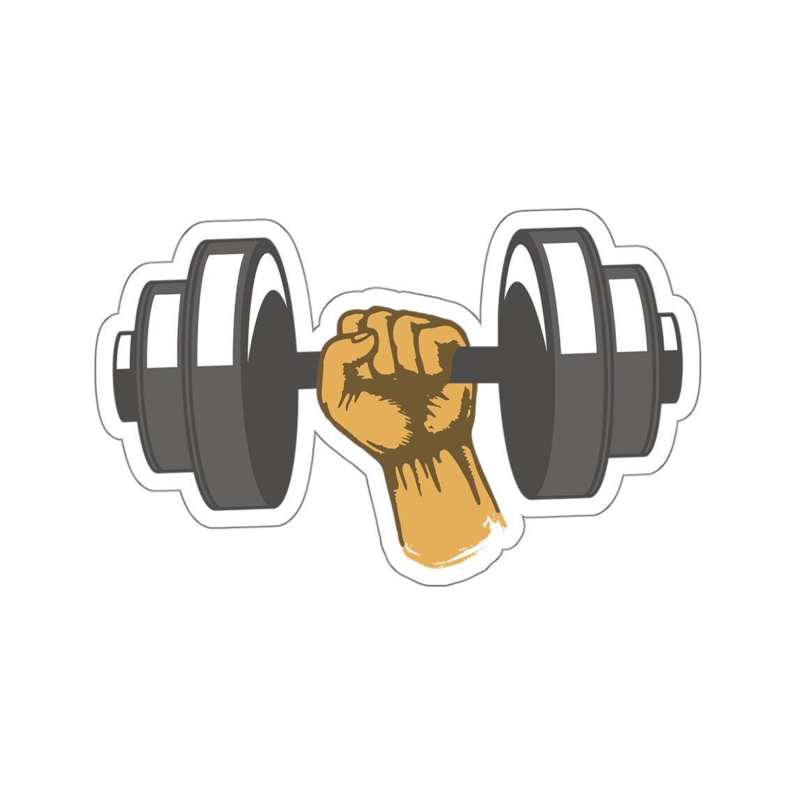 Dumbbell Sticker, Cool Sticker, Fun Sticker, Strength Sticker ...