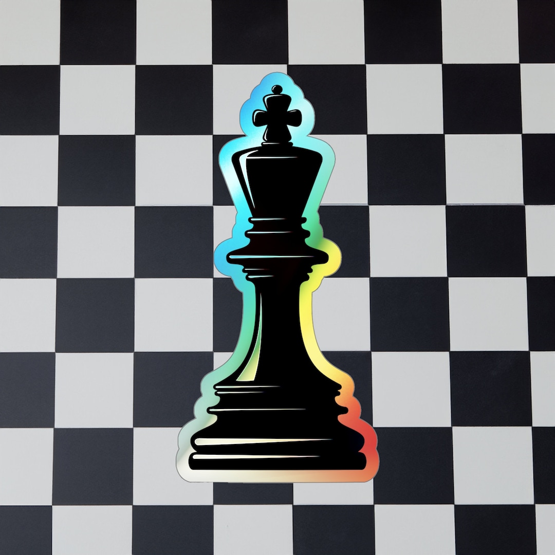 Holographic King Chess Piece Sticker, Die-cut Sticker - Etsy