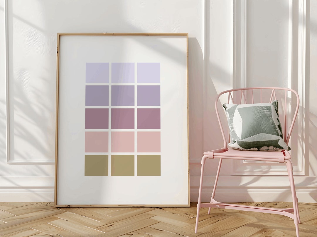Color Block Art Prints - Purple Color Palette - Geometric Abstract Art ...