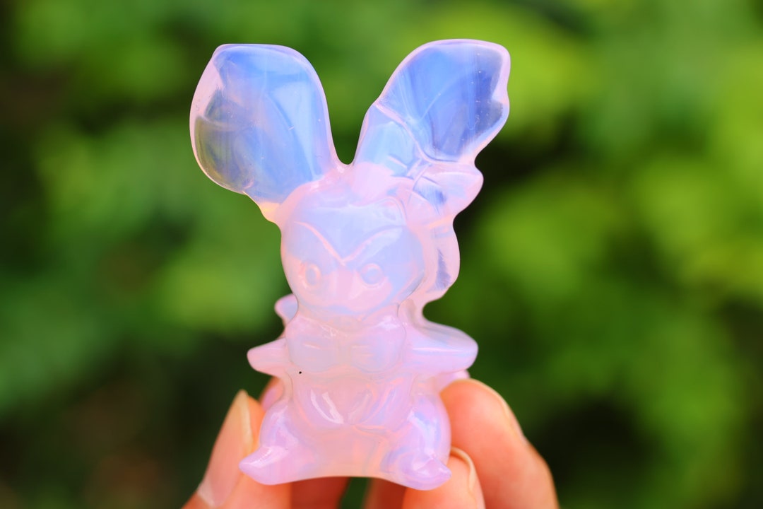 3 Pink Opalite Carved Sylveon, Crystal Sylveon Carving - Etsy