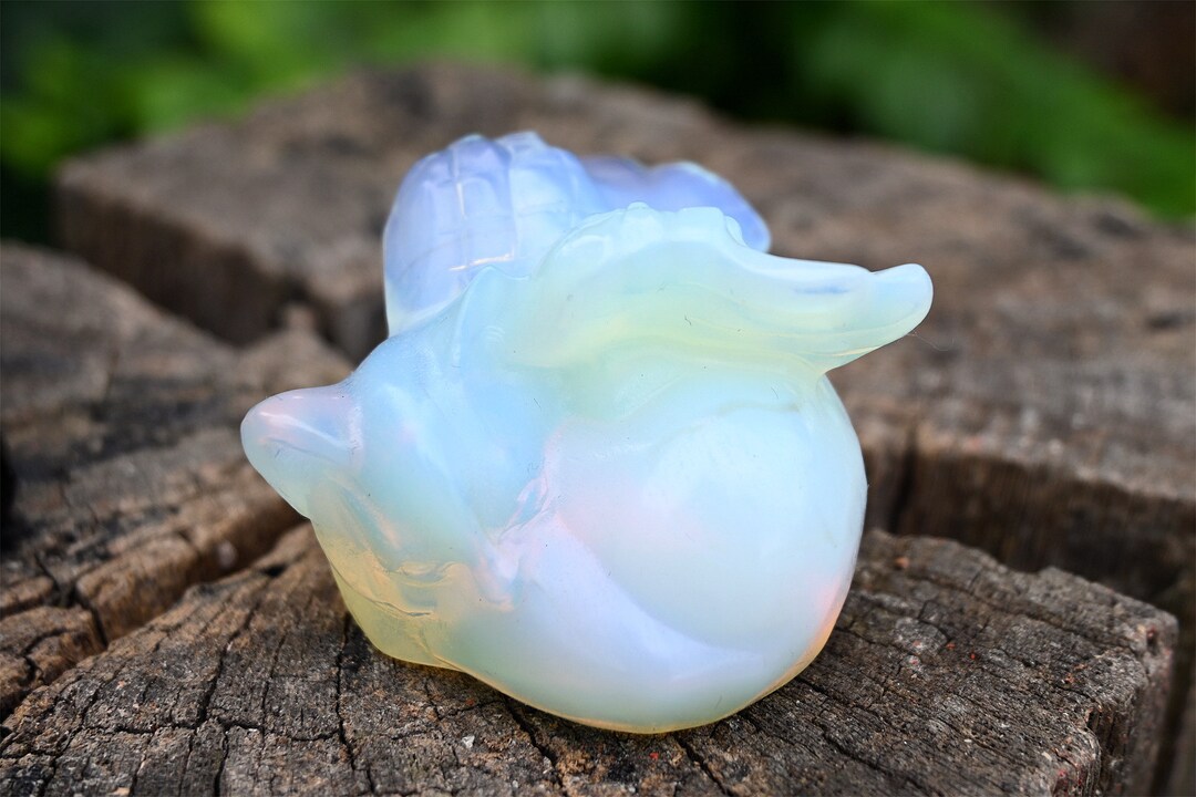2 Opalite Carved Cat, Crystal Cat Carving - Etsy