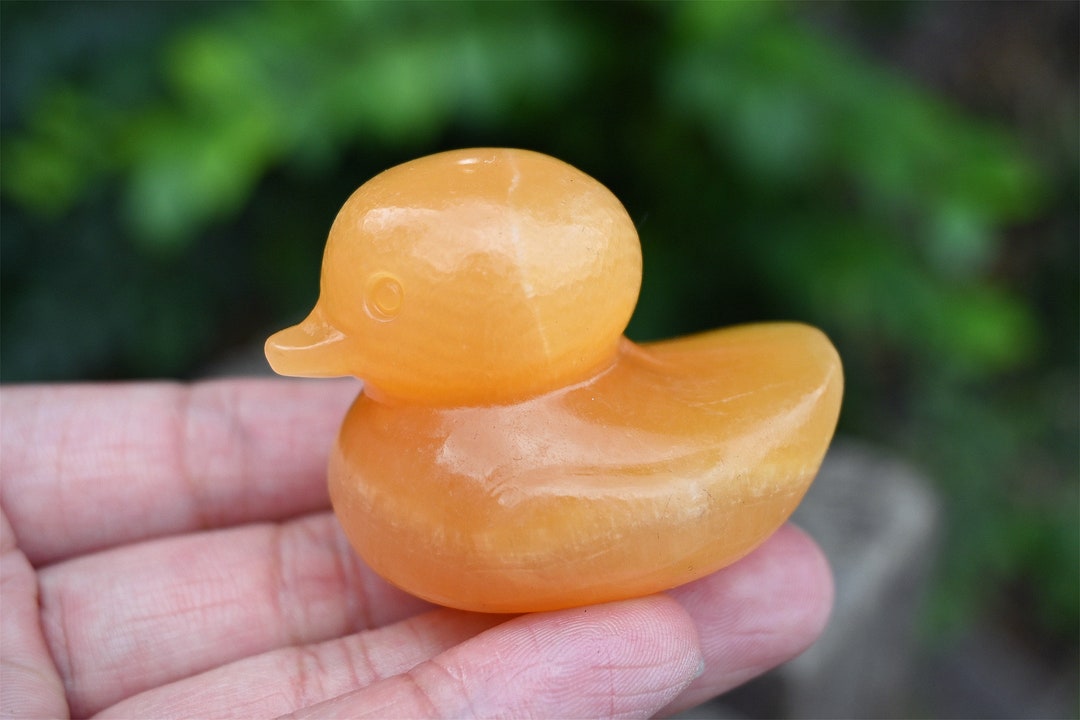 1.6 Geode Stone Carved Duck, Crystal Duck Carving - Etsy