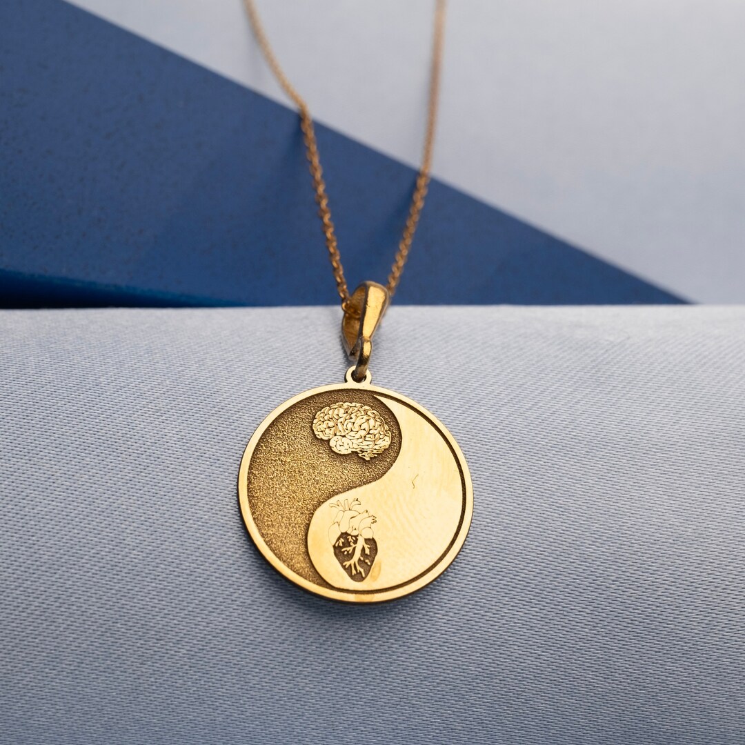 Yin Yang Pendant, Elegant Chinese Yin Yang Coin Pendant, Personalized ...