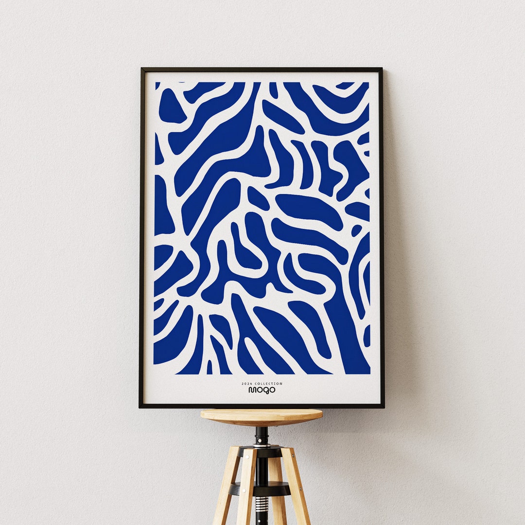 Royal Ripple Poster Abstract Painting Minimalist Painting Abstract ...