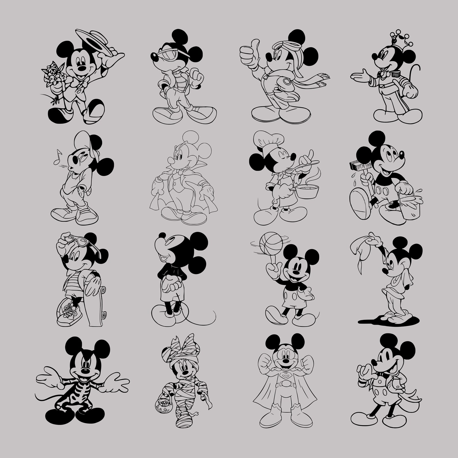 160 Project Minnie&mickey Digital Vector File, File for Digital ...