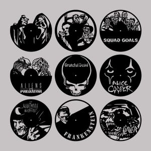 17. BUNDLE - Unique Laser Cut Vinyl Clock Bundle - 90 Project Vinyl ...