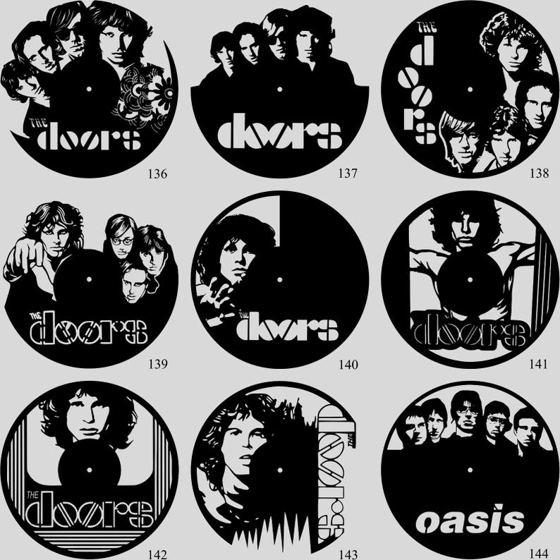 Musician Vinyl Clock Laser Cut Files: 90 Designs (digital Download) - Etsy