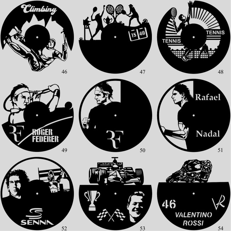 90 Projects Sports Athletes SVG Pack: CNC Laser Cutting Files (digital ...