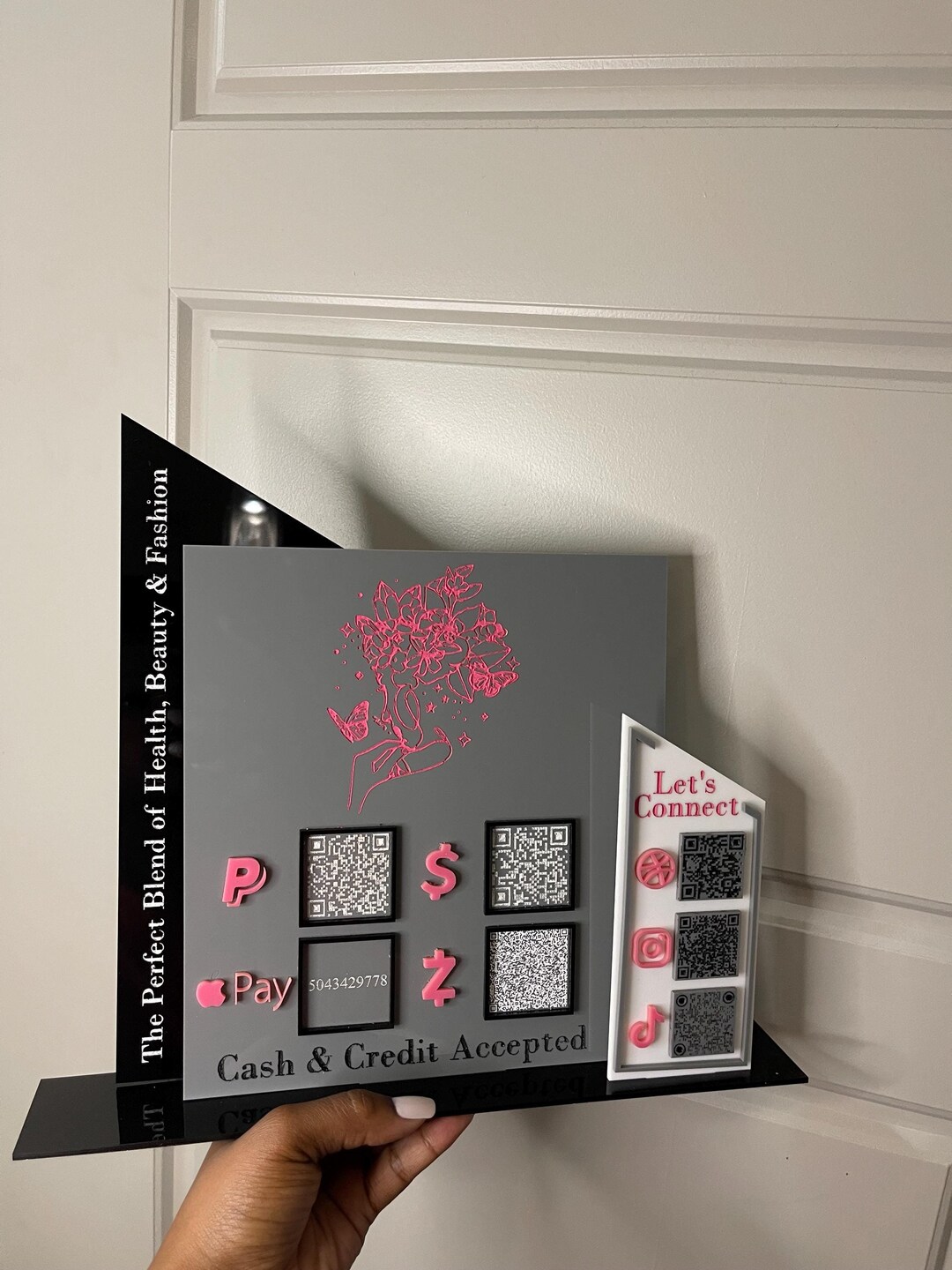 Custom QR Code Business Sign | Social Media Sign | Payment Link Sign ...