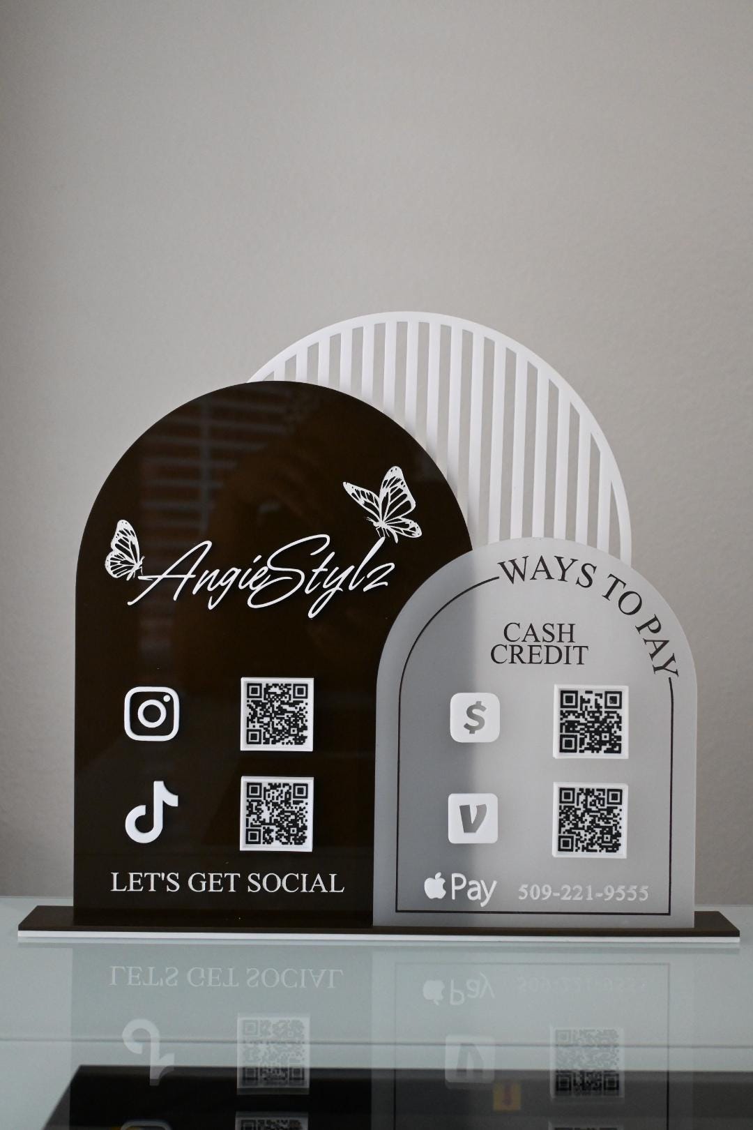 Custom QR Code Business Sign | Social Media Sign | Payment Link Sign ...